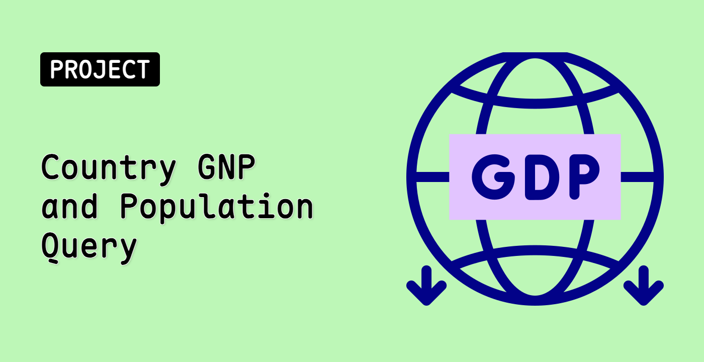 Project | Mastering SQL: Querying Country GNP and Population | LabEx